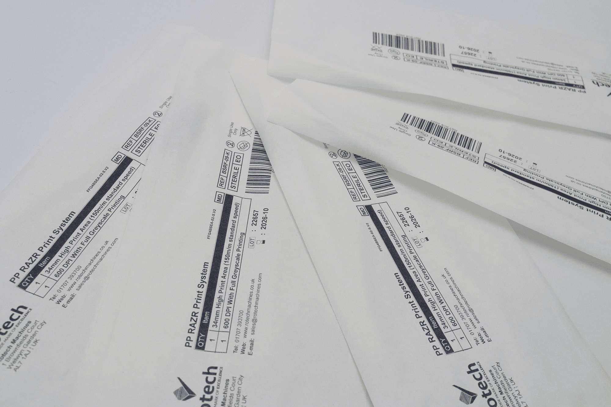 Coding Tyvek | Tyvek pouch printing | Rotech Machines